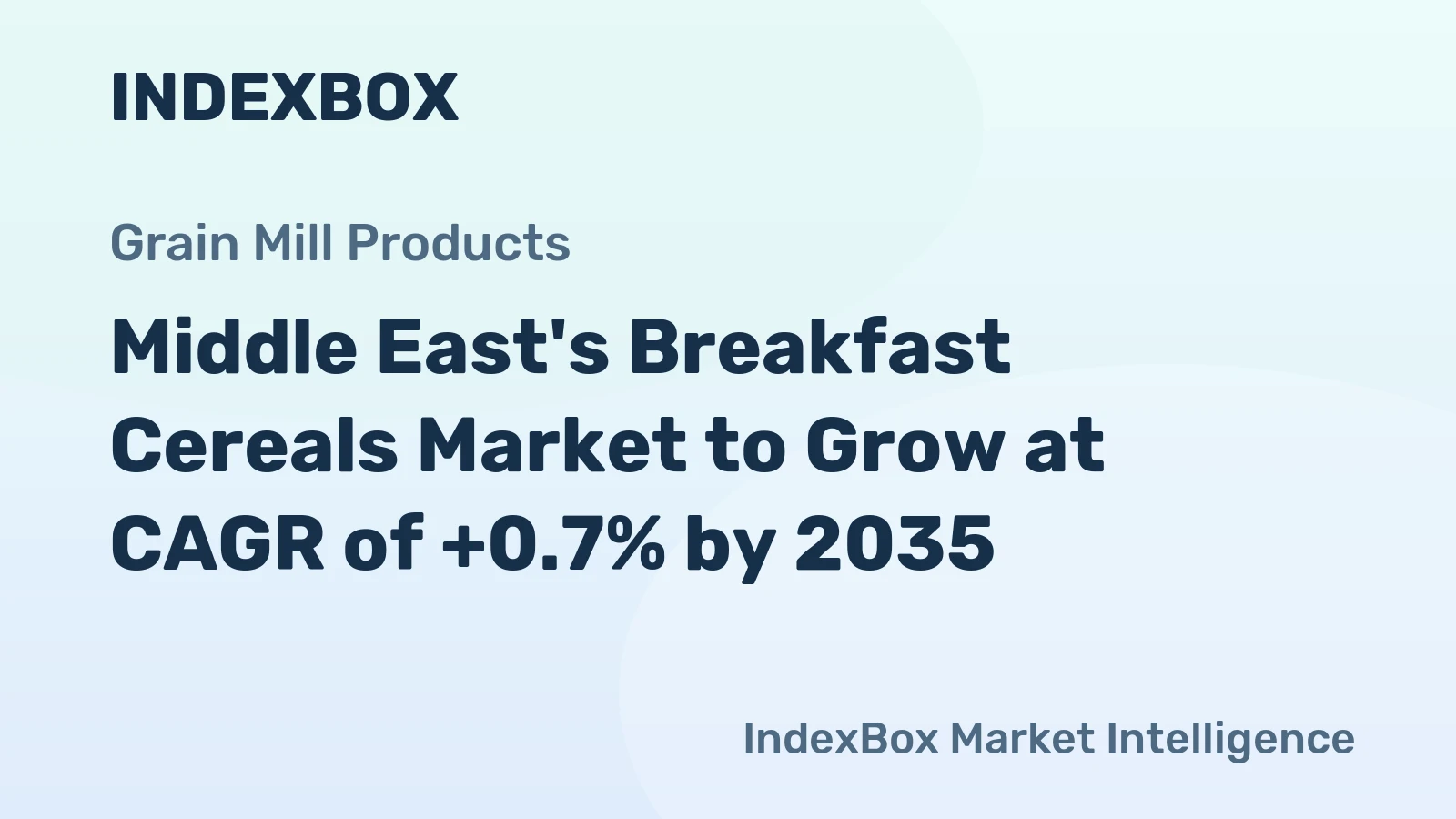 Middle East's Breakfast Cereals Market to Grow at CAGR of +0.7% by 2035