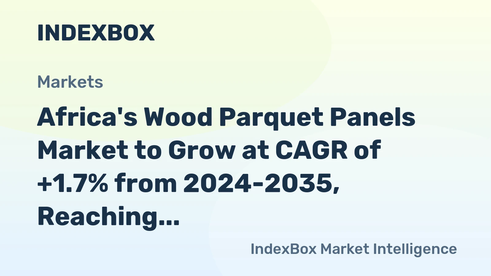 Africa's Wood Parquet Panels Market to Grow at CAGR of +1.7% from 2024-2035, Reaching 1.2M Tons