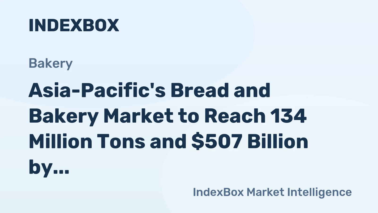 Asia-Pacific's Bread and Bakery Market to Reach 134 Million Tons and $507 Billion by 2035