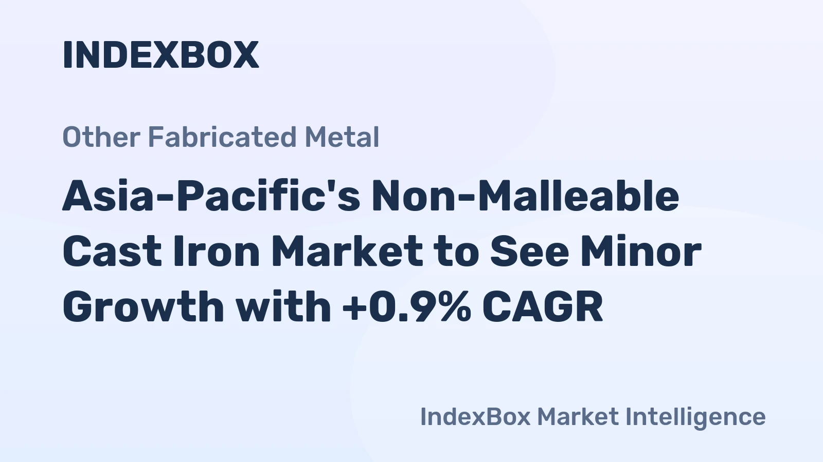 Asia-Pacific's Non-Malleable Cast Iron Market to See Minor Growth with +0.9% CAGR