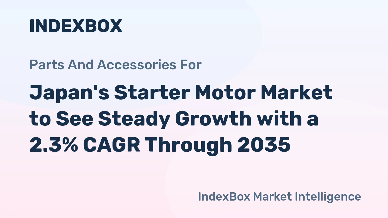 Japan's Starter Motor Market to See Steady Growth with a 2.3% CAGR Through 2035