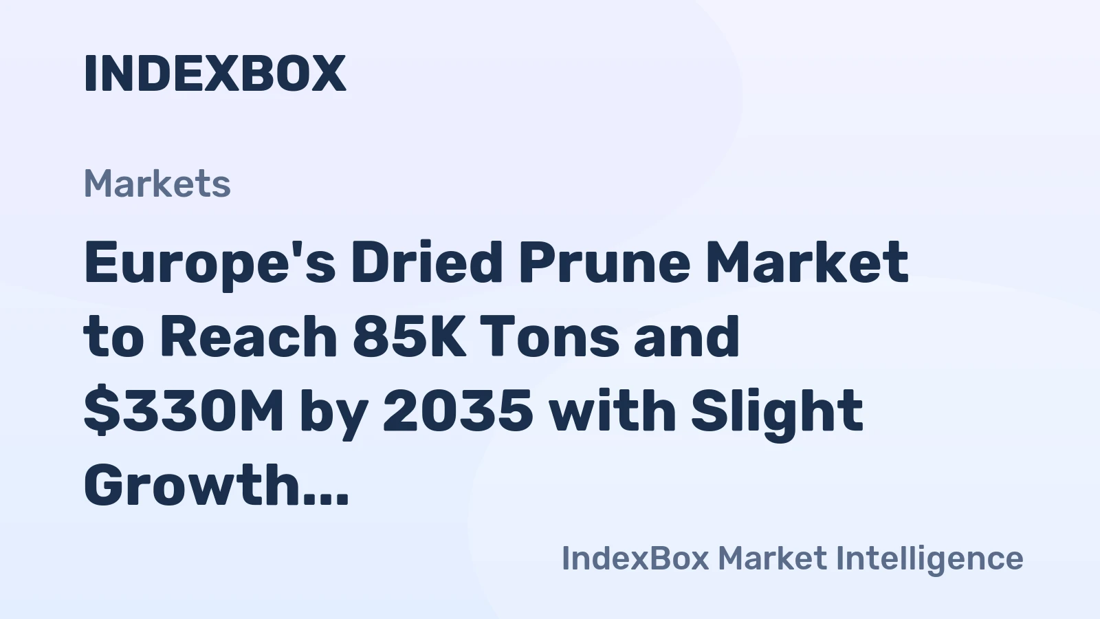 Europe's Dried Prune Market to Reach 85K Tons and $330M by 2035 with Slight Growth Expected
