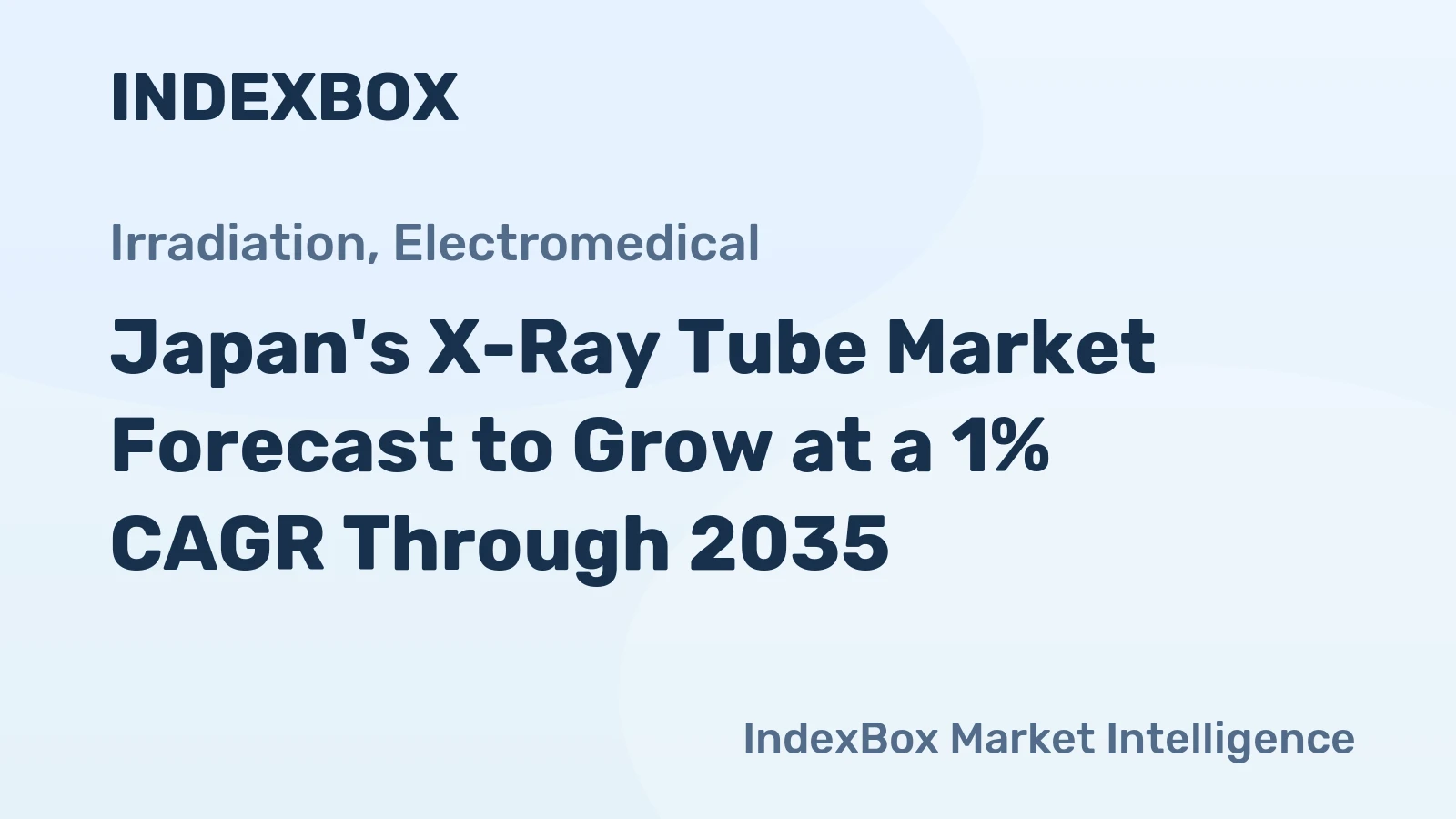 Japan's X-Ray Tube Market Forecast to Grow at a 1% CAGR Through 2035