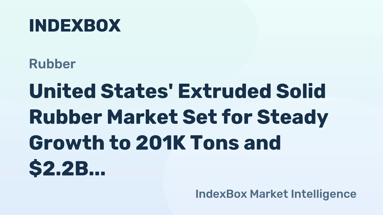 United States' Extruded Solid Rubber Market Set for Steady Growth to 201K Tons and $2.2B