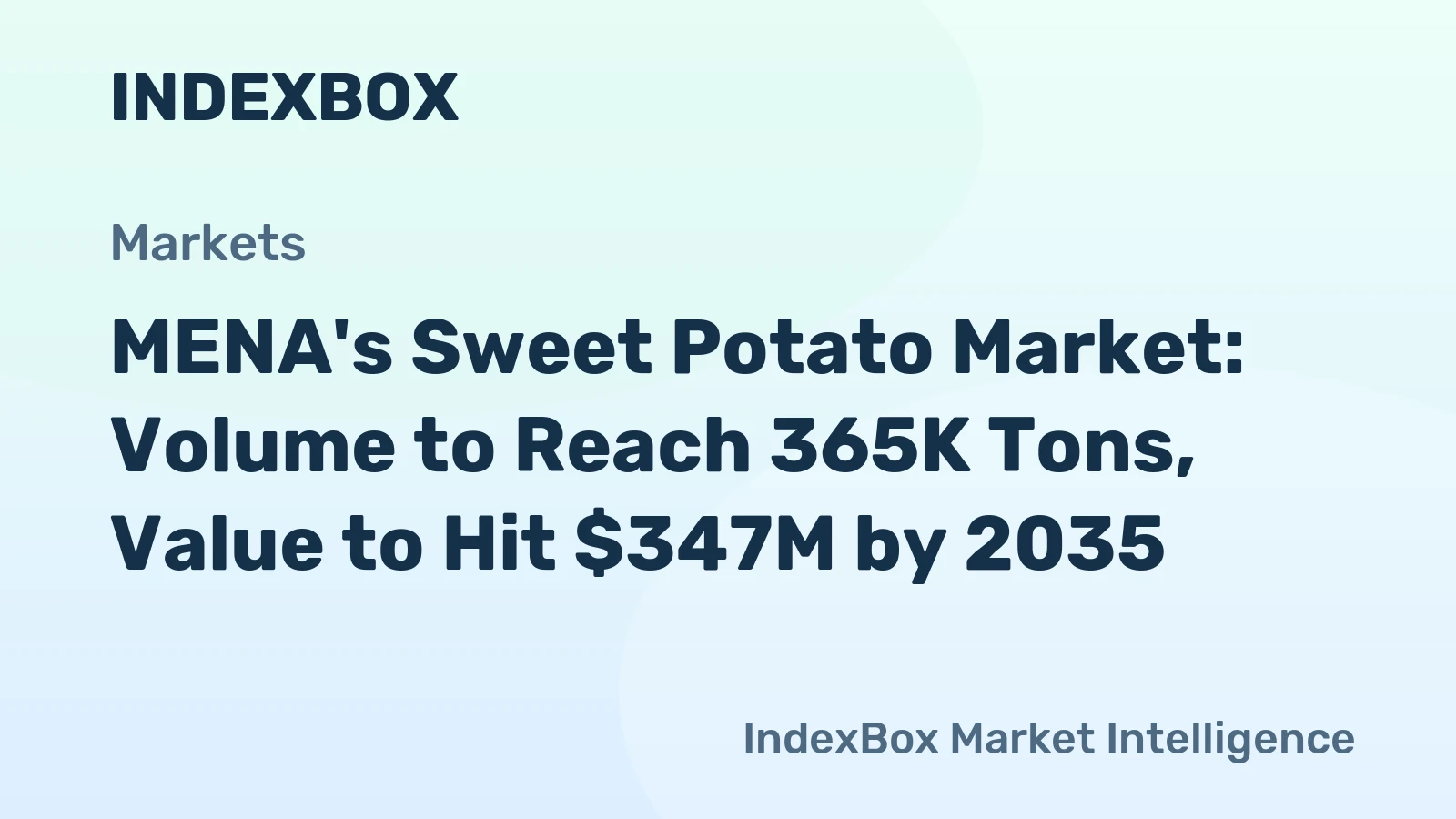 MENA's Sweet Potato Market: Volume to Reach 365K Tons, Value to Hit $347M by 2035