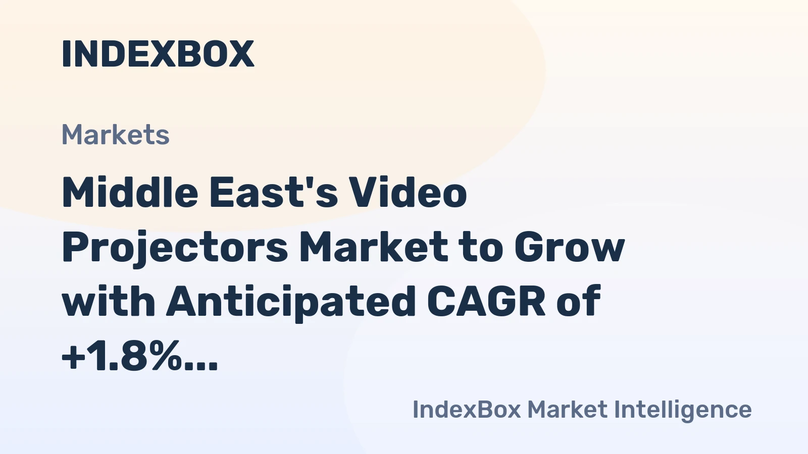 Middle East's Video Projectors Market to Grow with Anticipated CAGR of +1.8% by 2035