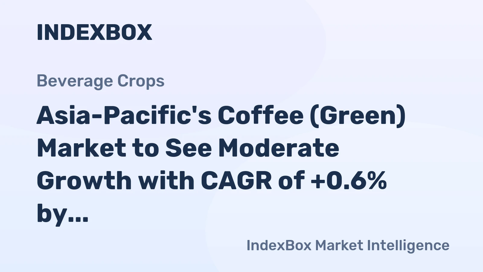 Asia-Pacific's Coffee (Green) Market to See Moderate Growth with CAGR of +0.6% by 2035