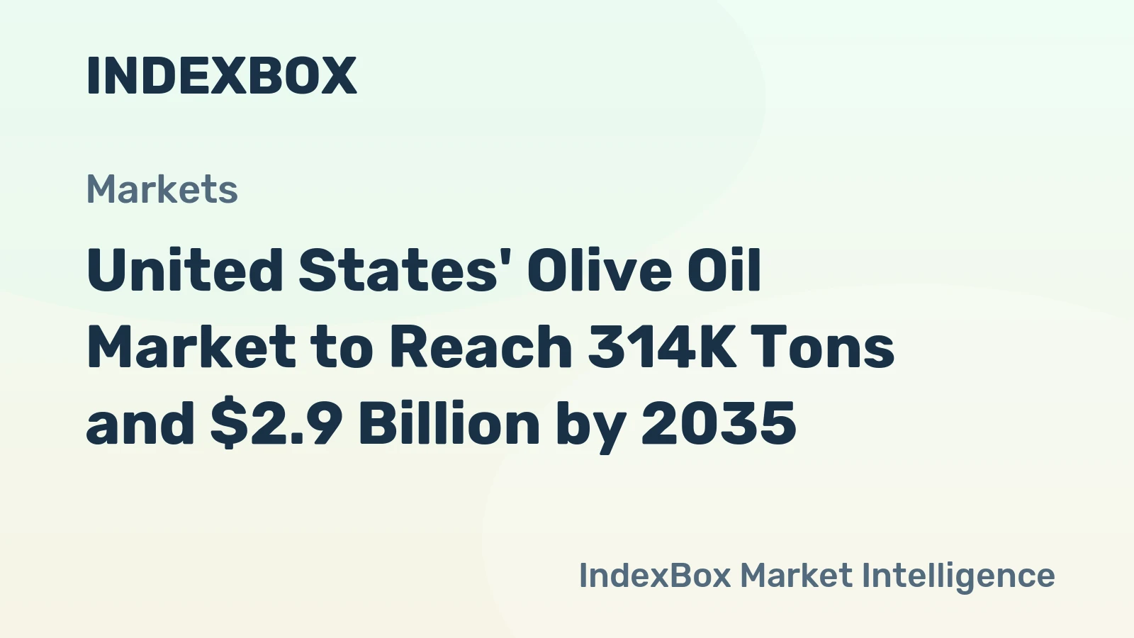 United States' Olive Oil Market to Reach 314K Tons and $2.9 Billion by 2035