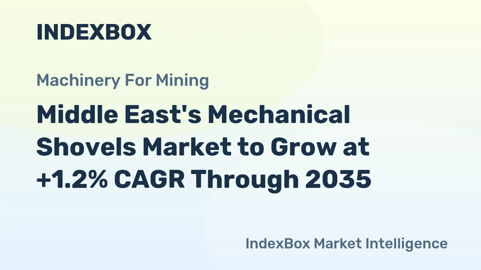Middle East's Mechanical Shovels Market to Grow at +1.2% CAGR Through 2035