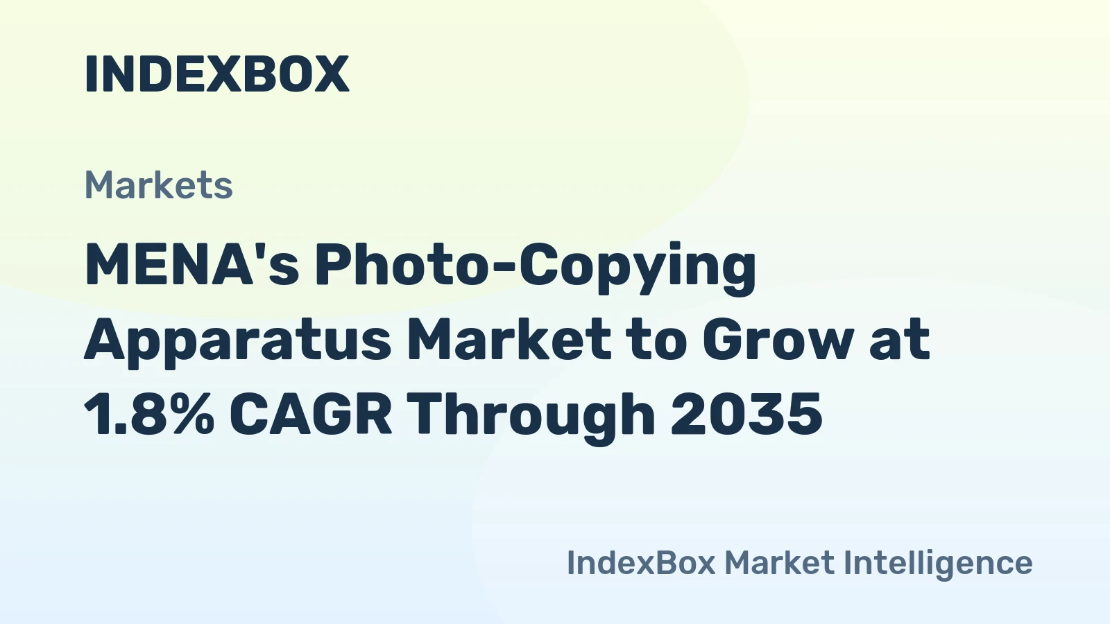 MENA's Photo-Copying Apparatus Market to Grow at 1.8% CAGR Through 2035