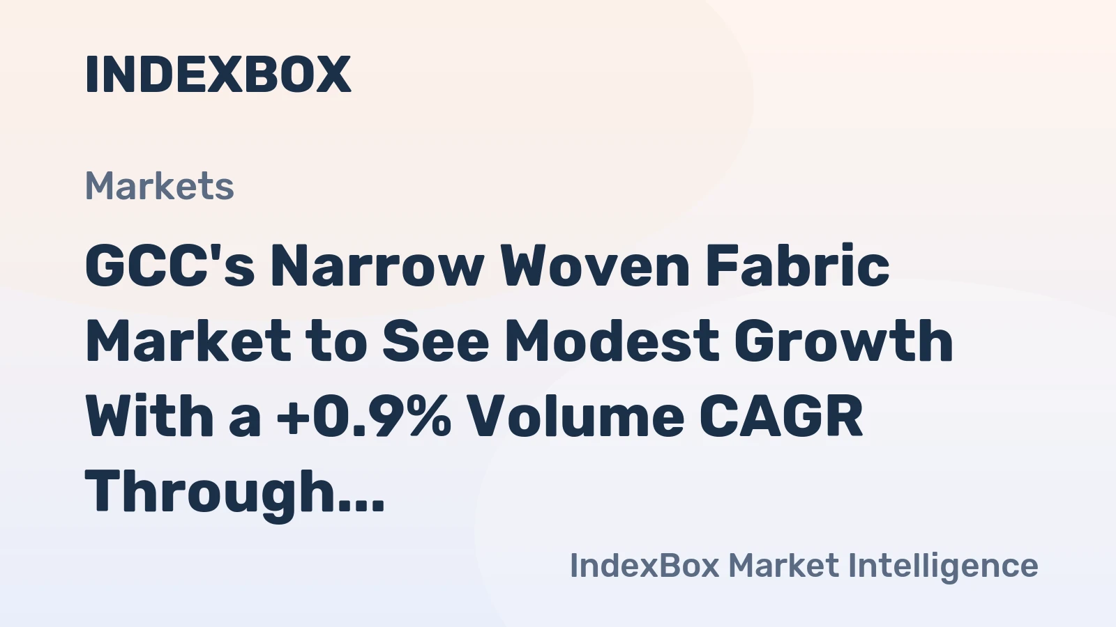 GCC's Narrow Woven Fabric Market to See Modest Growth With a +0.9% Volume CAGR Through 2035