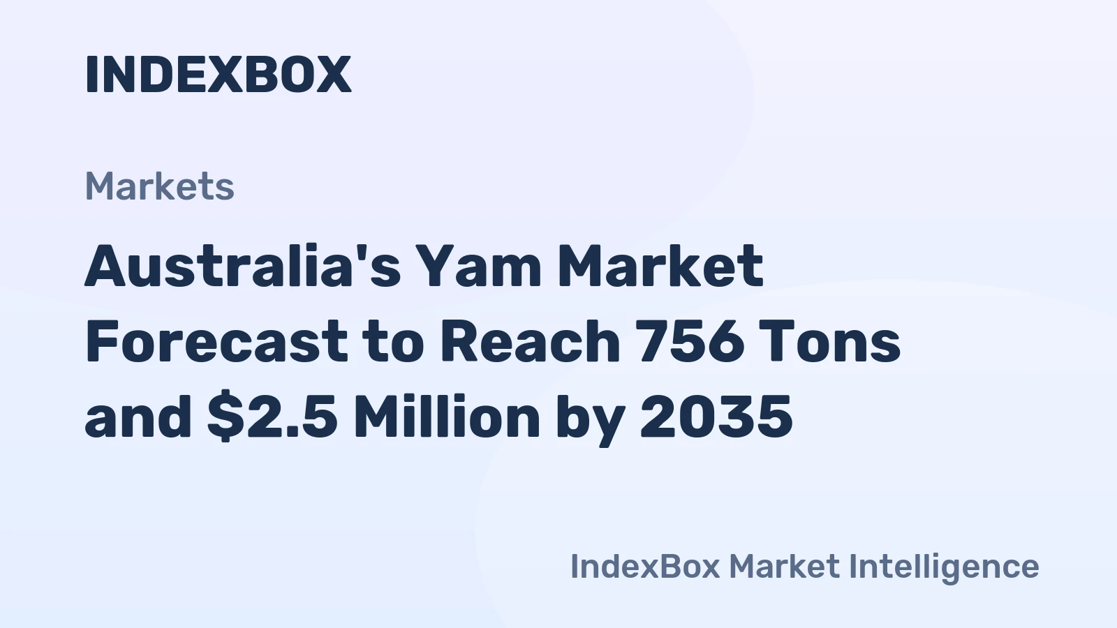 Australia's Yam Market Forecast to Reach 756 Tons and $2.5 Million by 2035