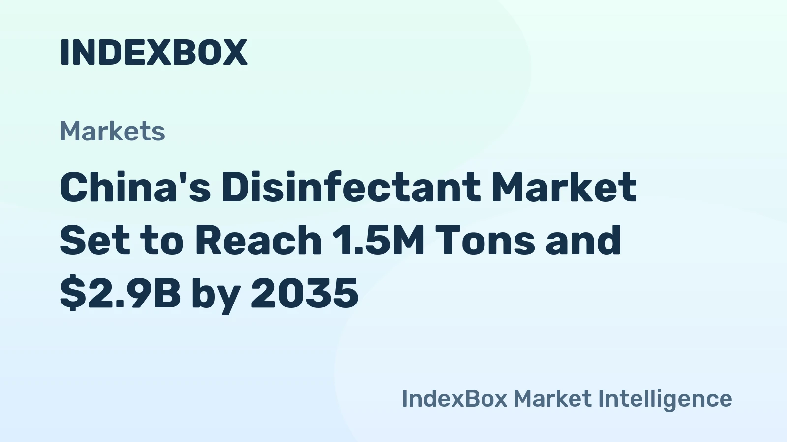 China's Disinfectant Market Set to Reach 1.5M Tons and $2.9B by 2035