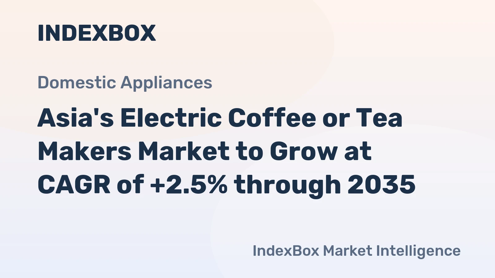 Asia's Electric Coffee or Tea Makers Market to Grow at CAGR of +2.5% through 2035