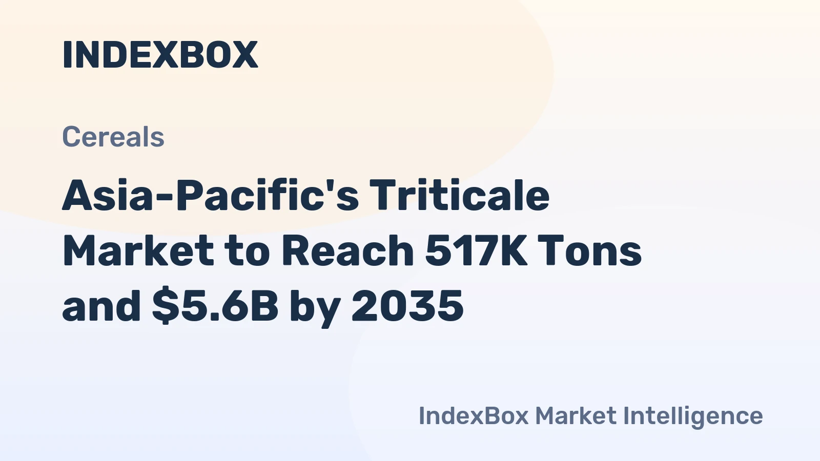 Asia-Pacific's Triticale Market to Reach 517K Tons and $5.6B by 2035