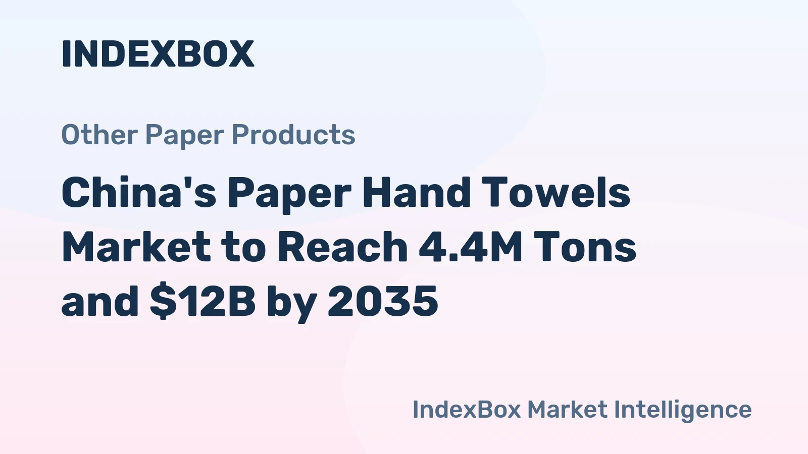 China's Paper Hand Towels Market to Reach 4.4M Tons and $12B by 2035