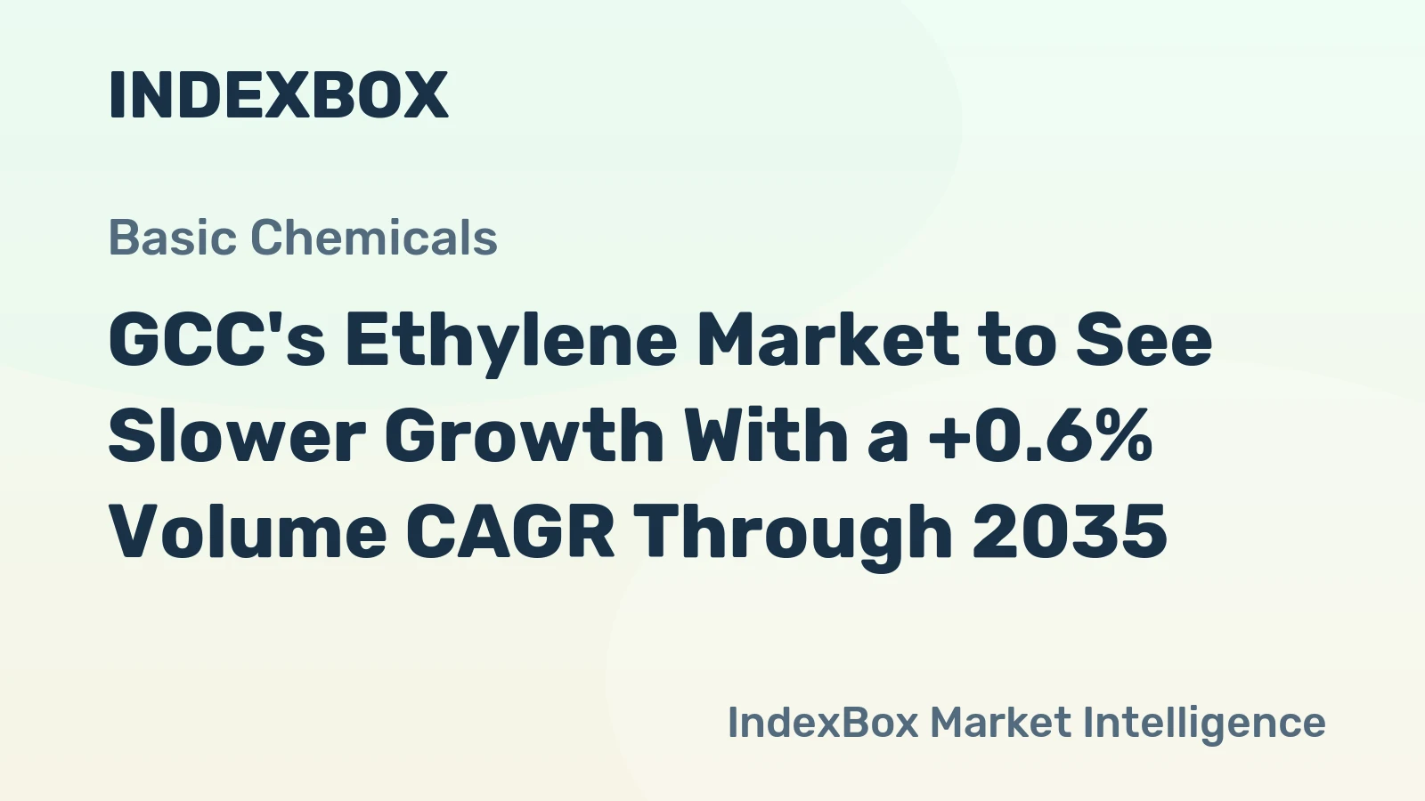 GCC's Ethylene Market to See Slower Growth With a +0.6% Volume CAGR Through 2035