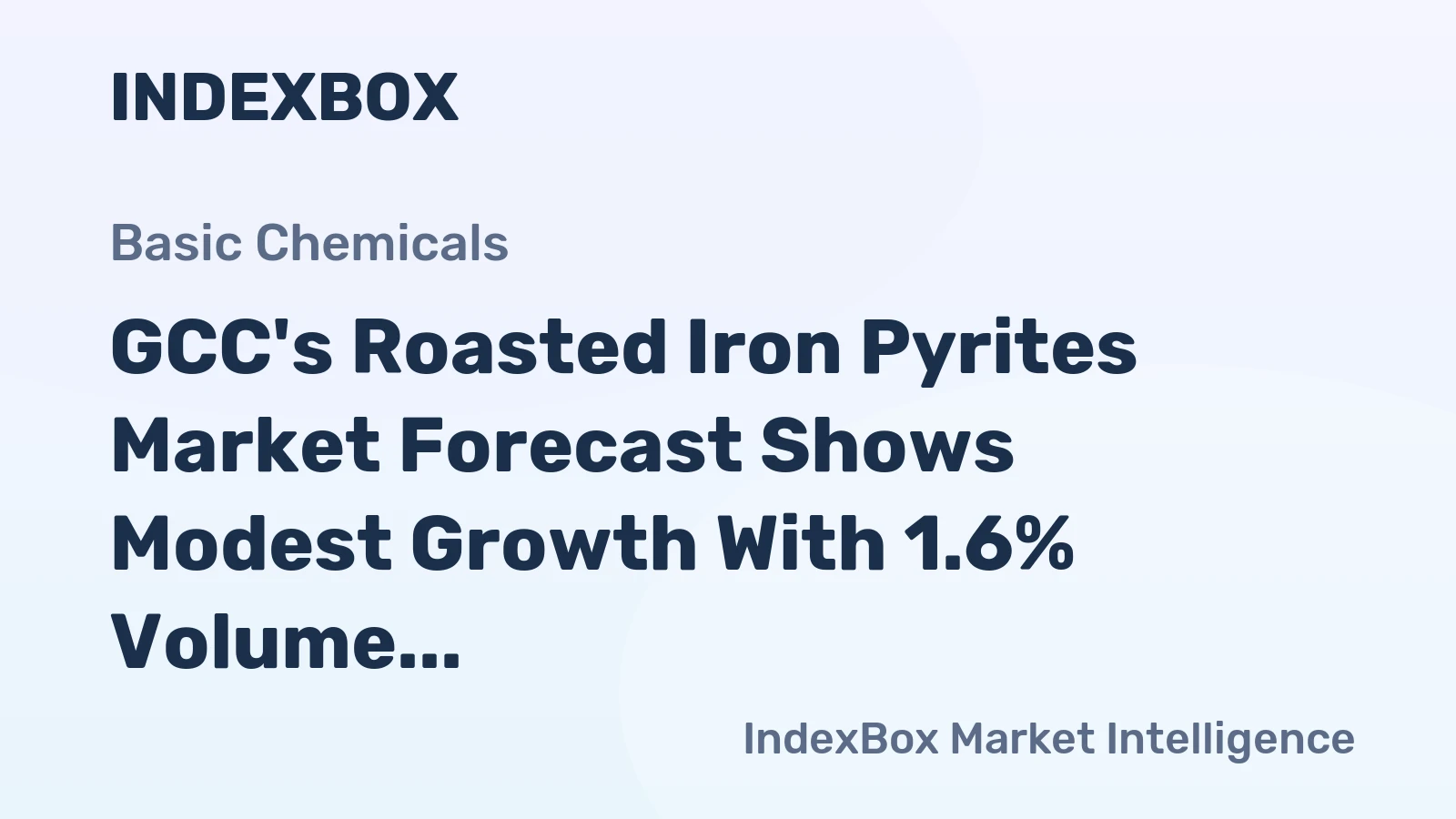 GCC's Roasted Iron Pyrites Market Forecast Shows Modest Growth With 1.6% Volume CAGR Through 2035