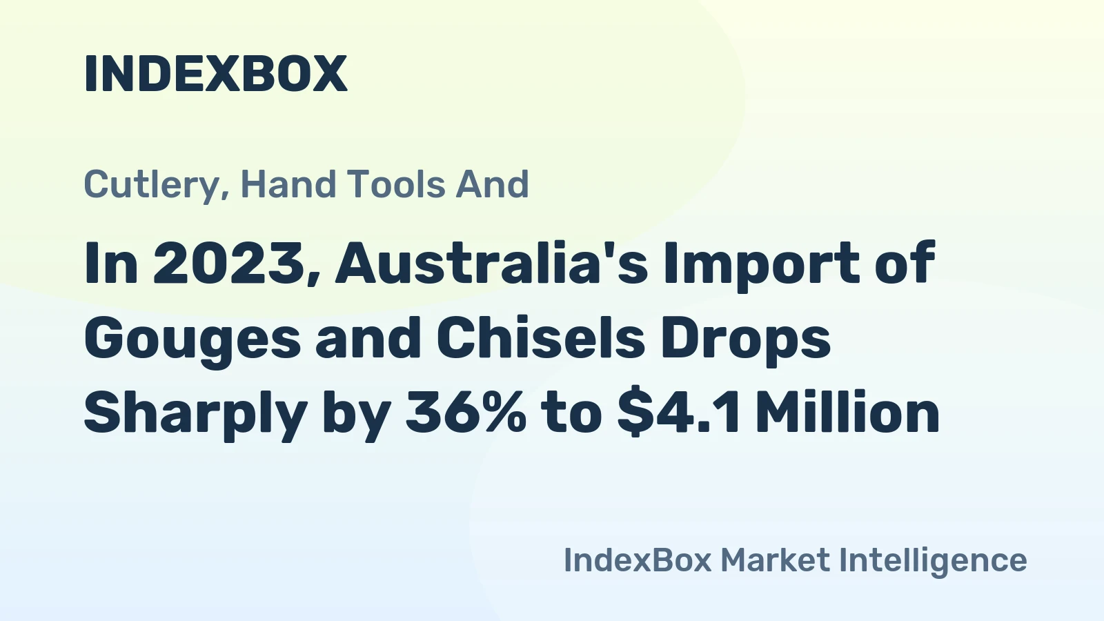 In 2023, Australia's Import of Gouges and Chisels Drops Sharply by 36% to $4.1 Million