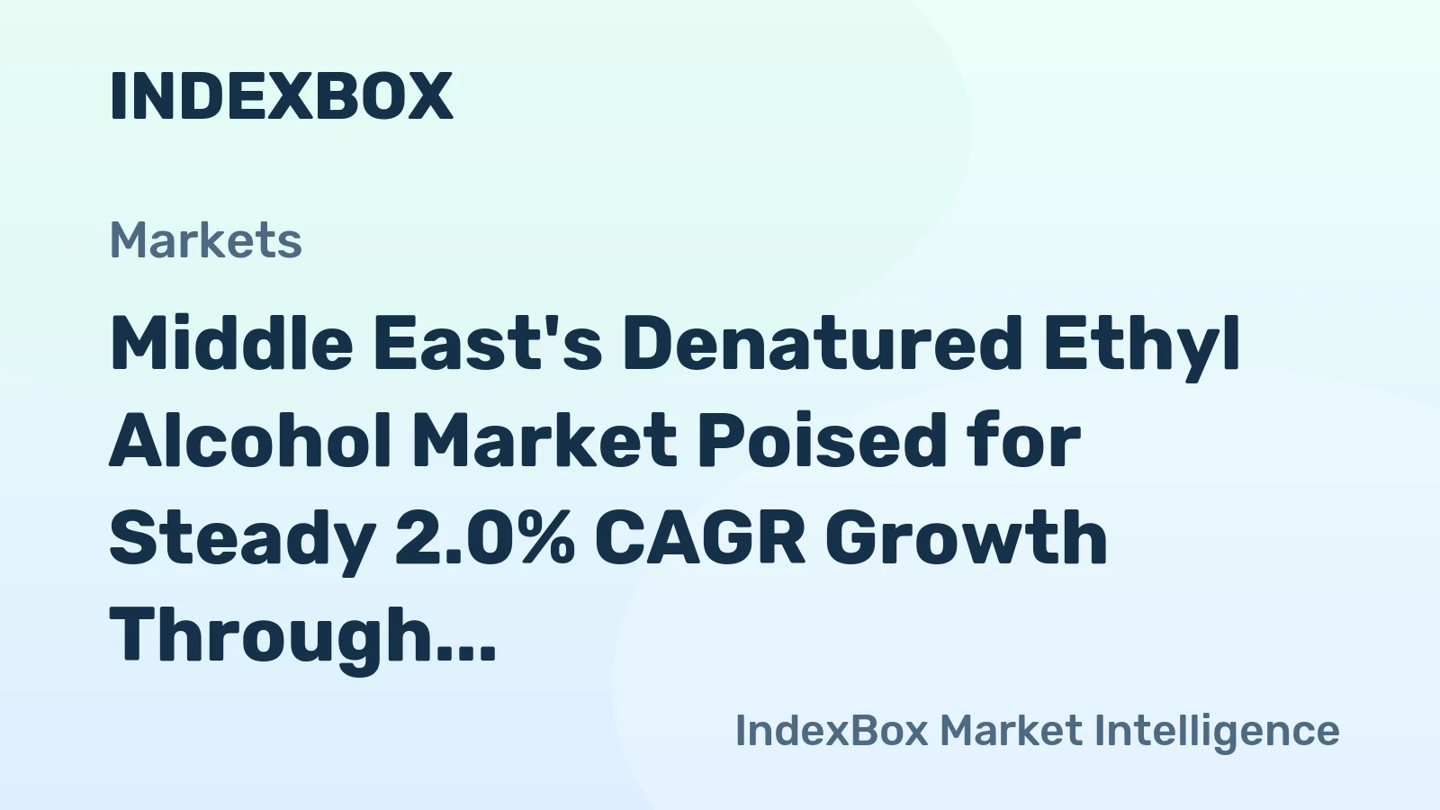 Middle East's Denatured Ethyl Alcohol Market Poised for Steady 2.0% CAGR Growth Through 2035
