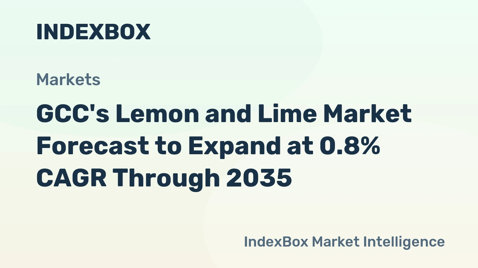 GCC's Lemon and Lime Market Forecast to Expand at 0.8% CAGR Through 2035