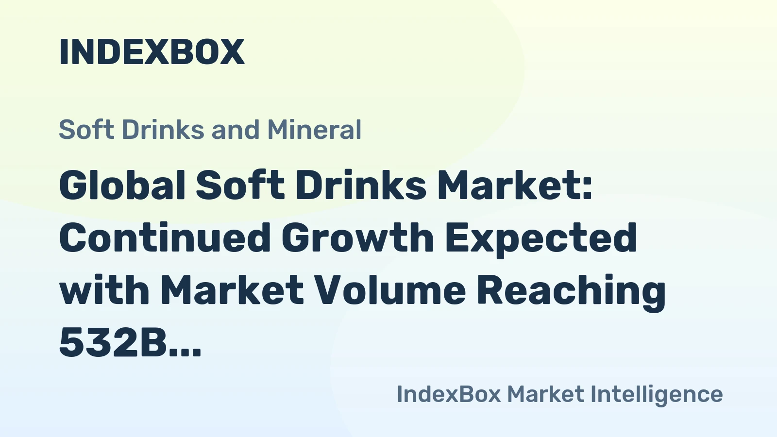 Global Soft Drinks Market: Continued Growth Expected with Market Volume Reaching 532B litres and Market Value Hitting $515.6B by 2035