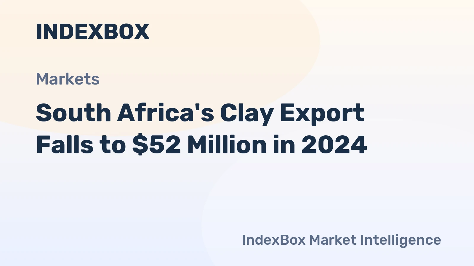 South Africa's Clay Export Falls to $52 Million in 2024