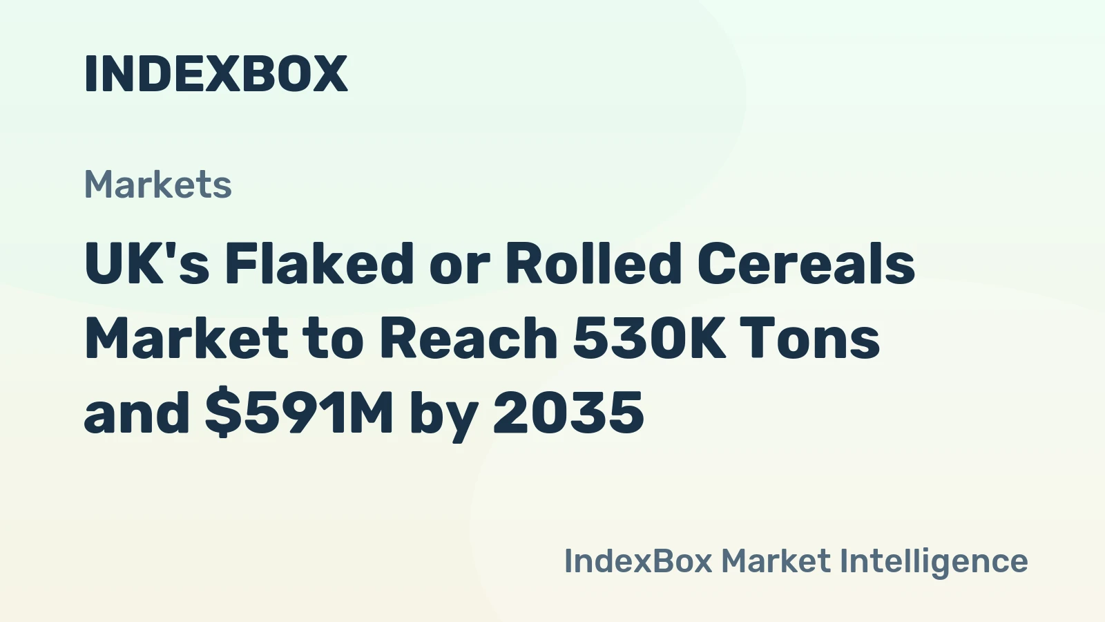 UK's Flaked or Rolled Cereals Market to Reach 530K Tons and $591M by 2035