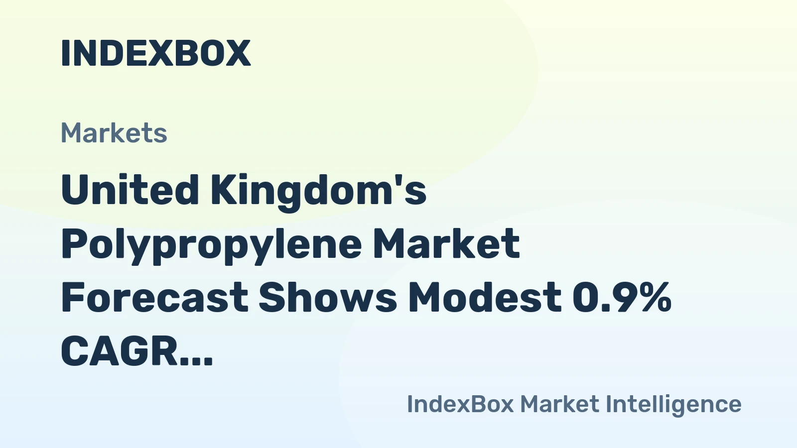 United Kingdom's Polypropylene Market Forecast Shows Modest 0.9% CAGR Growth Through 2035