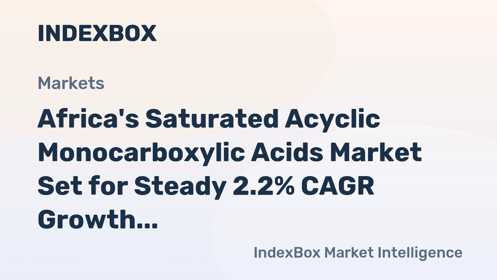 Africa's Saturated Acyclic Monocarboxylic Acids Market Set for Steady 2.2% CAGR Growth Through 2035