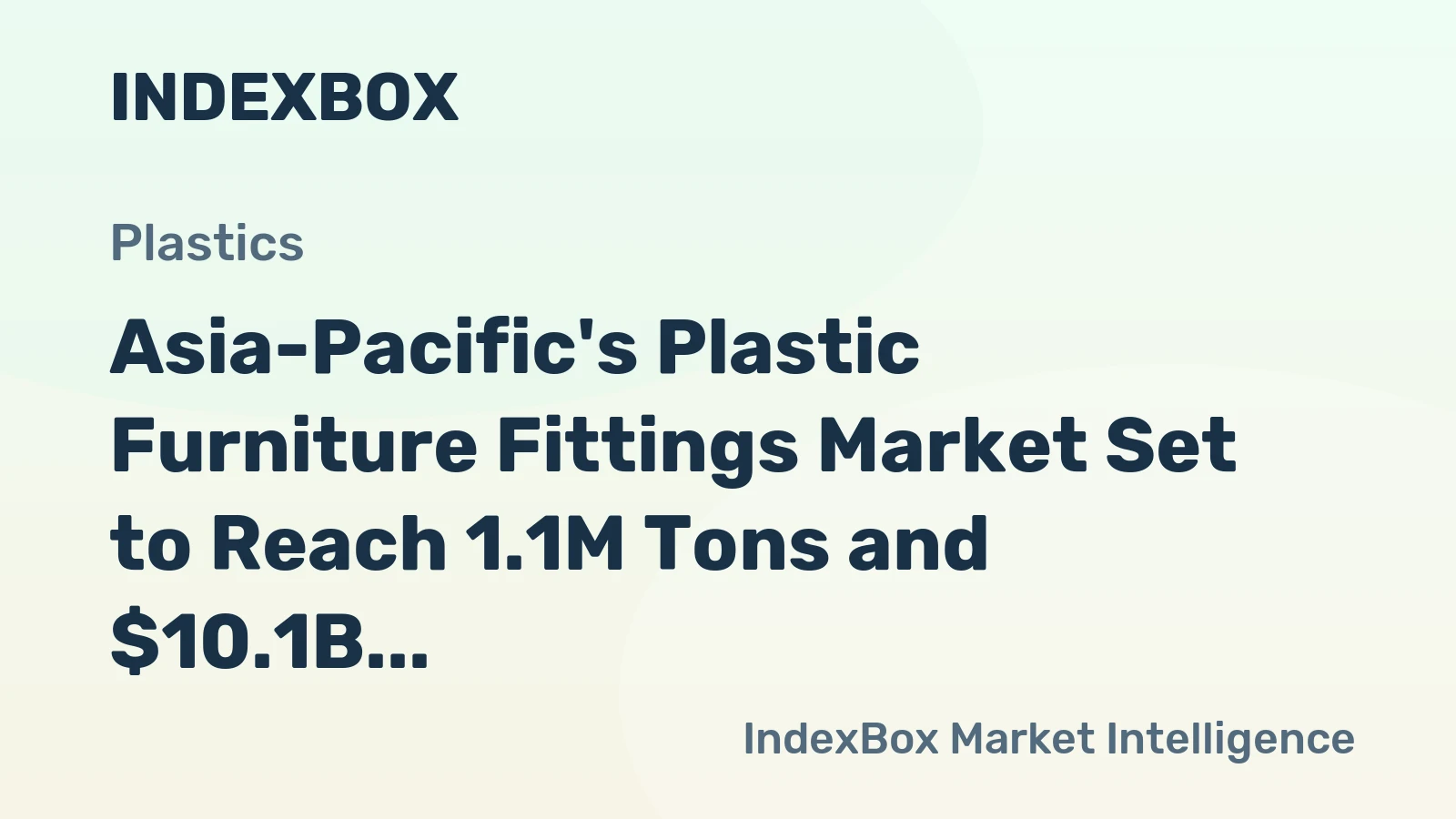 Asia-Pacific's Plastic Furniture Fittings Market Set to Reach 1.1M Tons and $10.1B