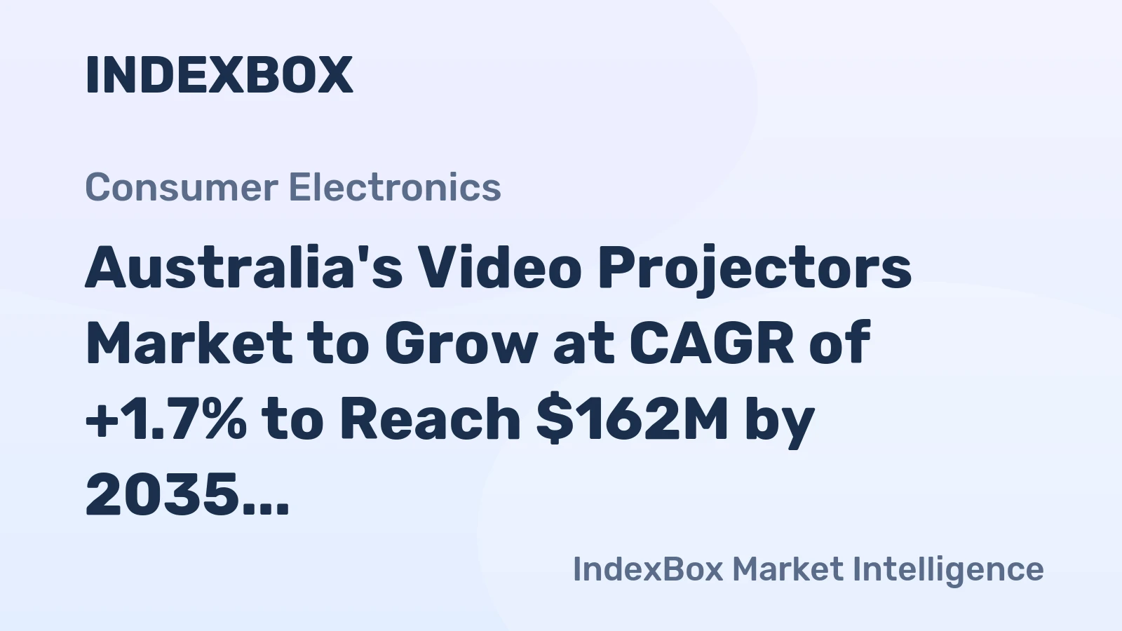 Australia's Video Projectors Market to Grow at CAGR of +1.7% to Reach $162M by 2035