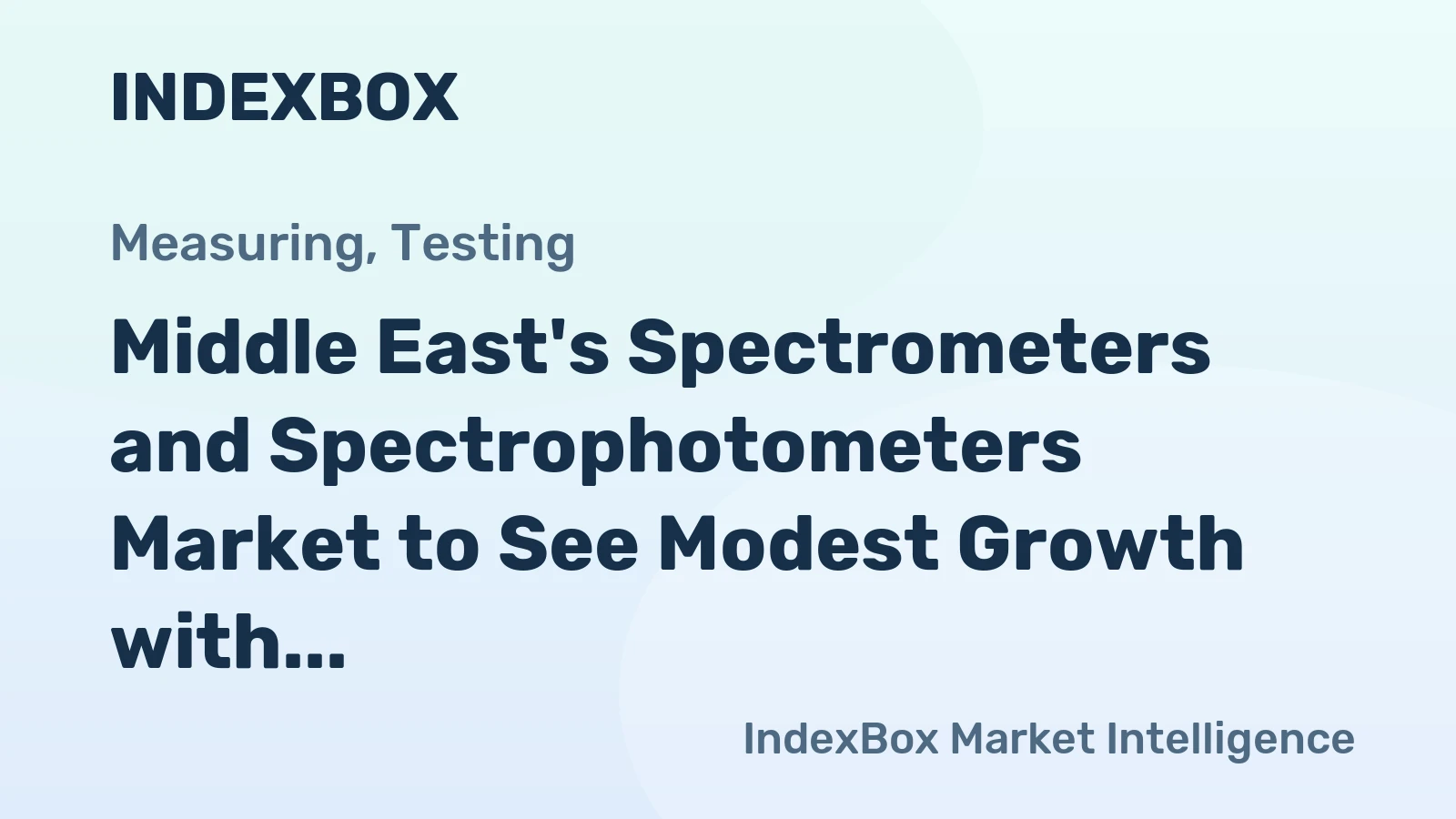 Middle East's Spectrometers and Spectrophotometers Market to See Modest Growth with CAGR of +1.7%