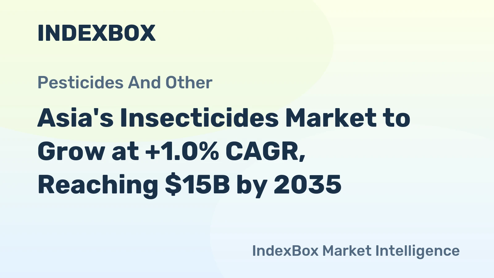 Asia's Insecticides Market to Grow at +1.0% CAGR, Reaching $15B by 2035