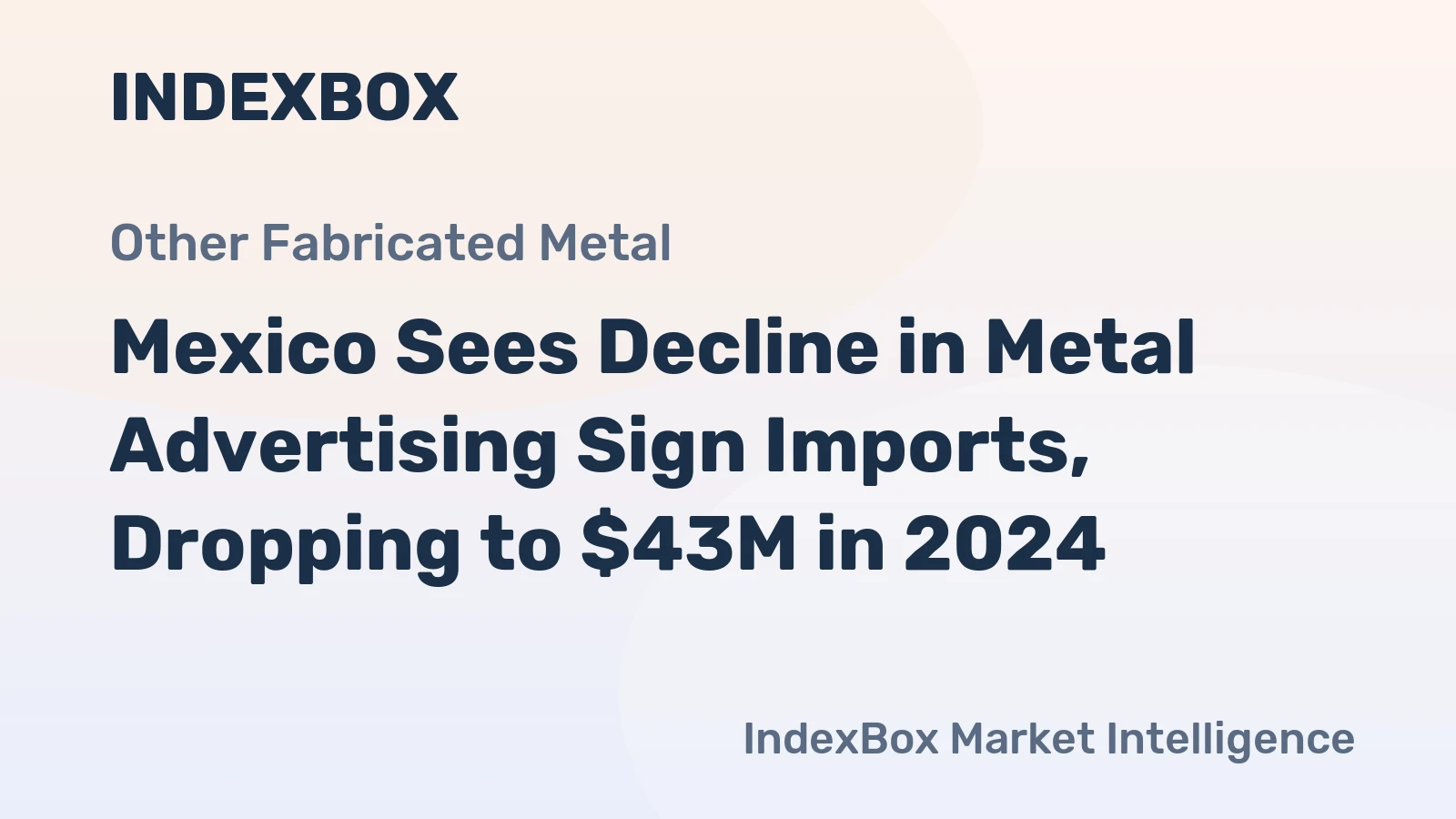 Mexico Sees Decline in Metal Advertising Sign Imports, Dropping to $43M in 2024