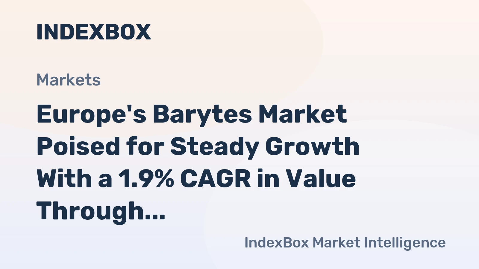 Europe's Barytes Market Poised for Steady Growth With a 1.9% CAGR in Value Through 2035