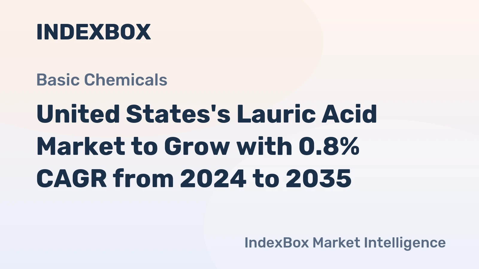 United States's Lauric Acid Market to Grow with 0.8% CAGR from 2024 to 2035
