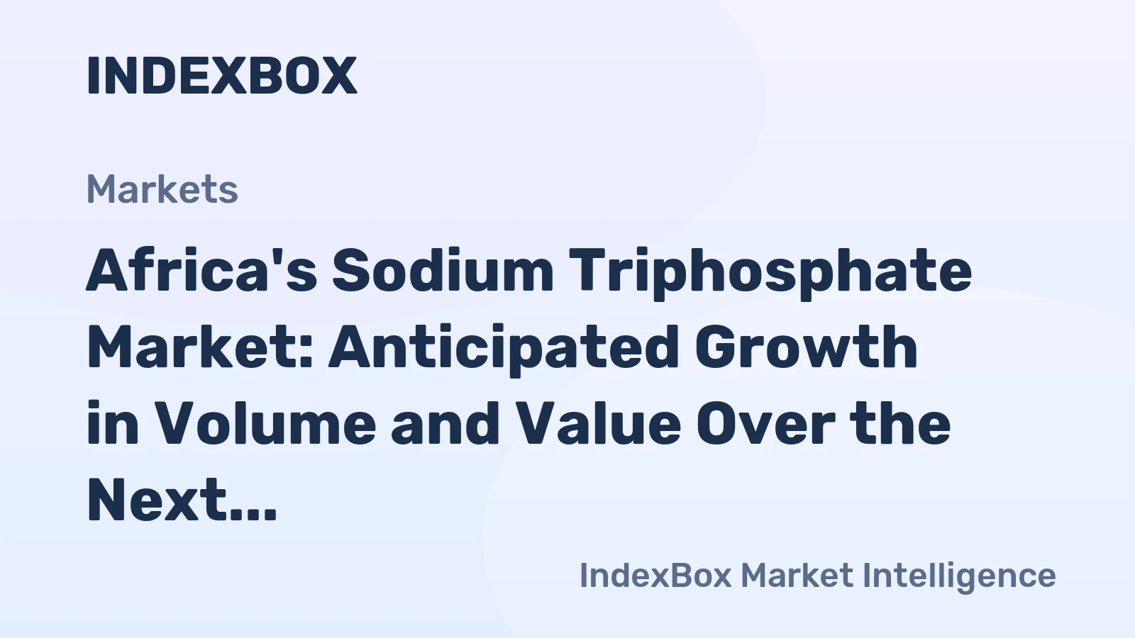 Africa's Sodium Triphosphate Market: Anticipated Growth in Volume and Value Over the Next Decade