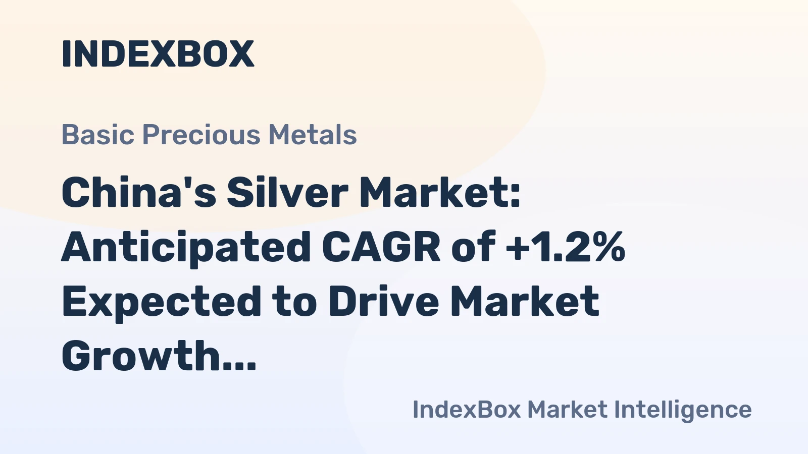 China's Silver Market: Anticipated CAGR of +1.2% Expected to Drive Market Growth Over Next Decade