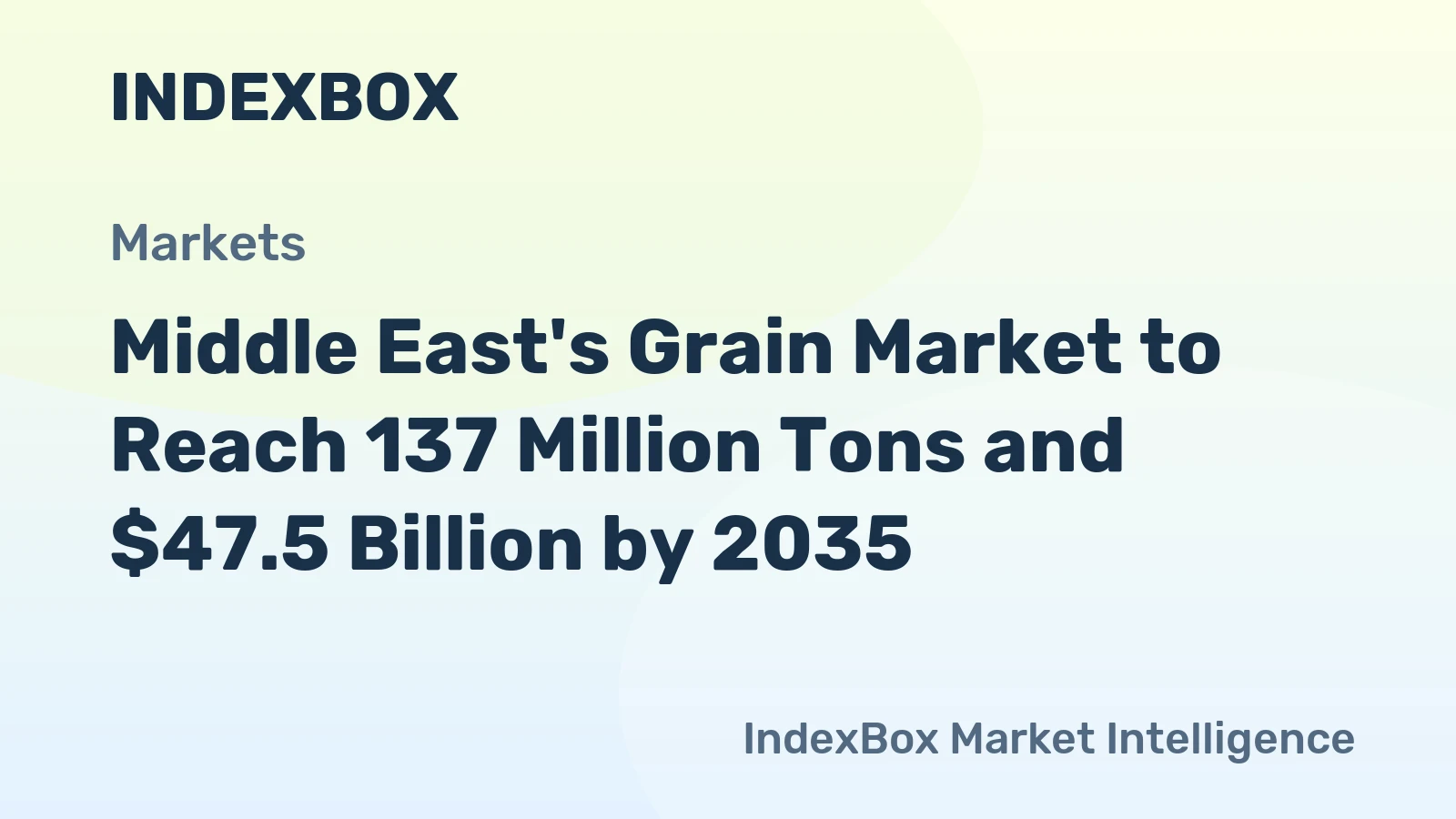 Middle East's Grain Market to Reach 137 Million Tons and $47.5 Billion by 2035