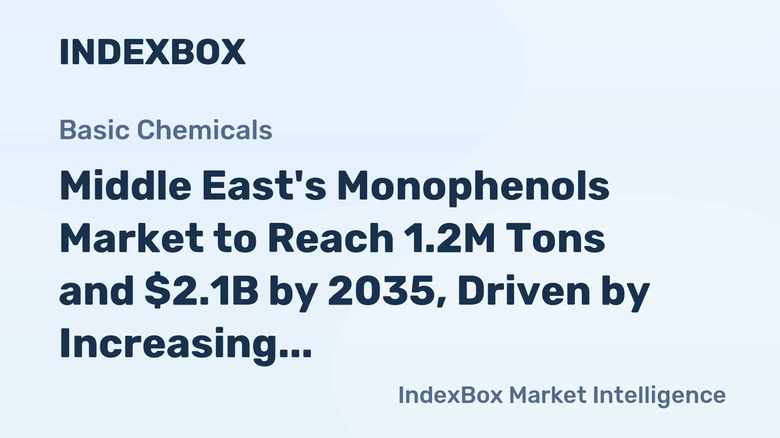 Middle East's Monophenols Market to Reach 1.2M Tons and $2.1B by 2035, Driven by Increasing Demand