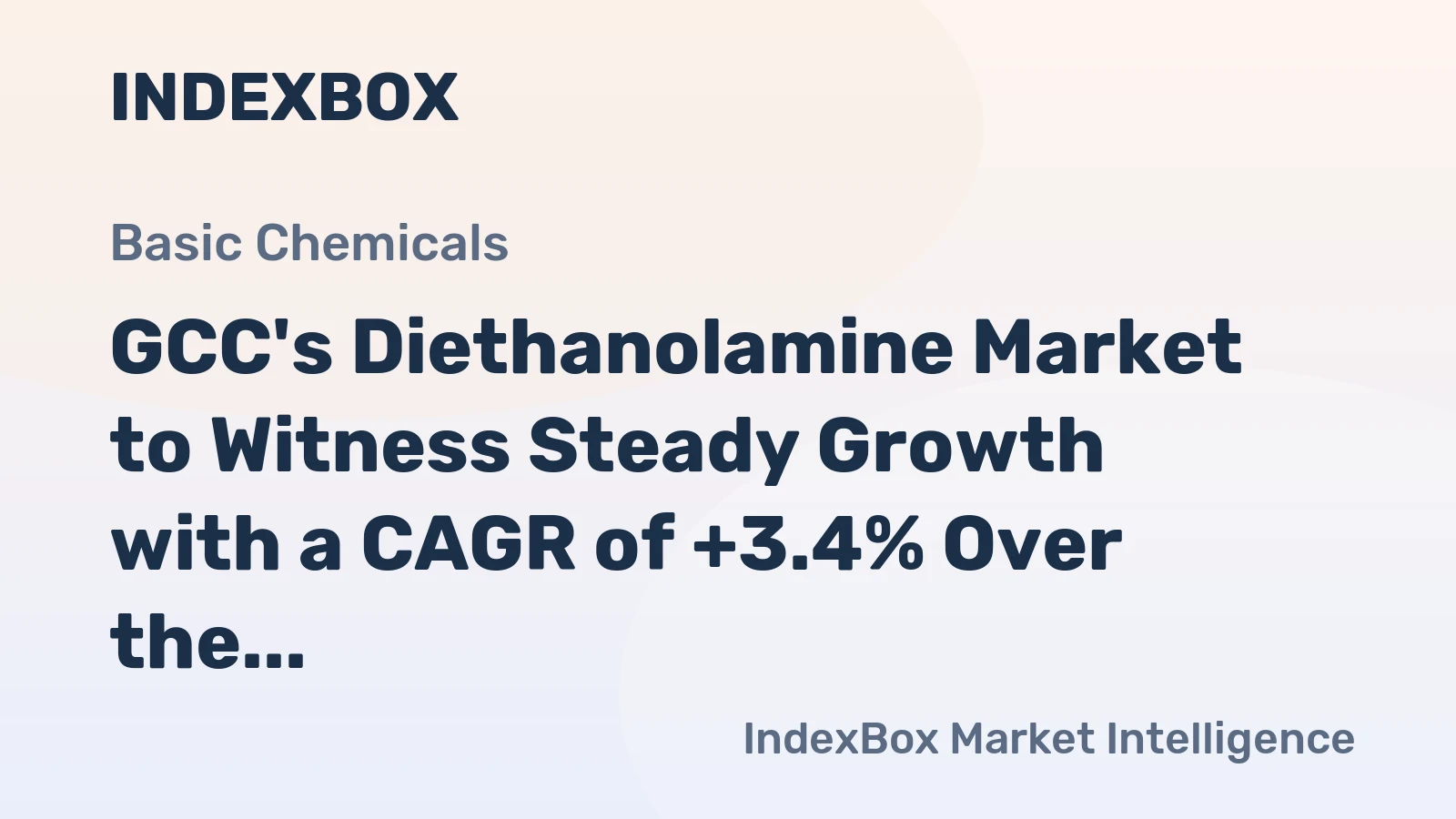 GCC's Diethanolamine Market to Witness Steady Growth with a CAGR of +3.4% Over the Next Decade