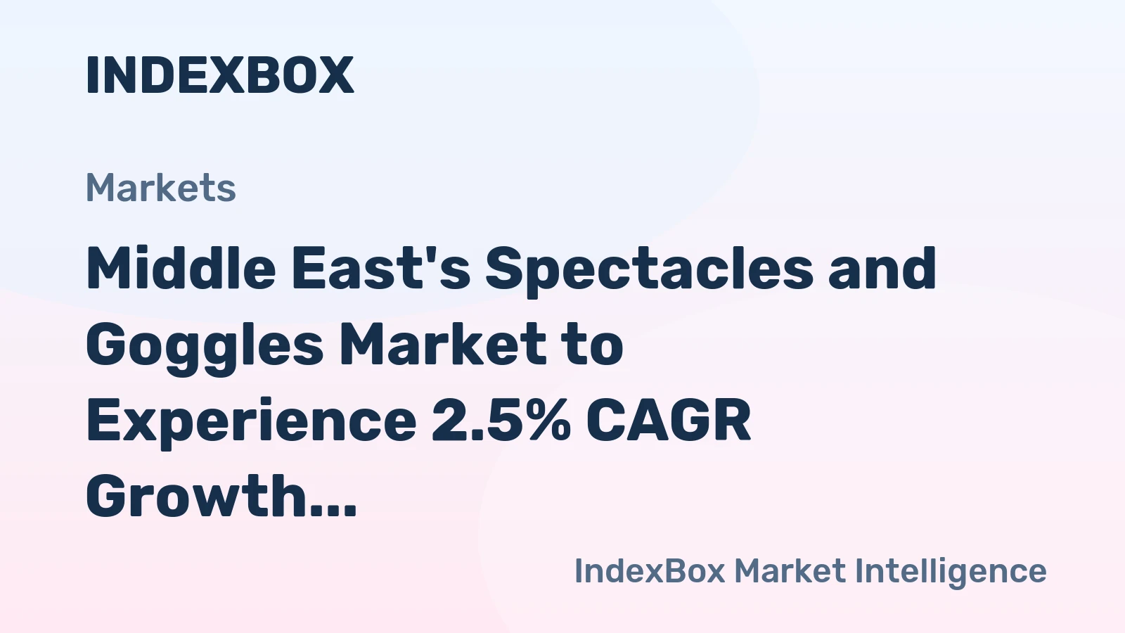 Middle East's Spectacles and Goggles Market to Experience 2.5% CAGR Growth in Volume and 4.0% CAGR Growth in Value by 2035
