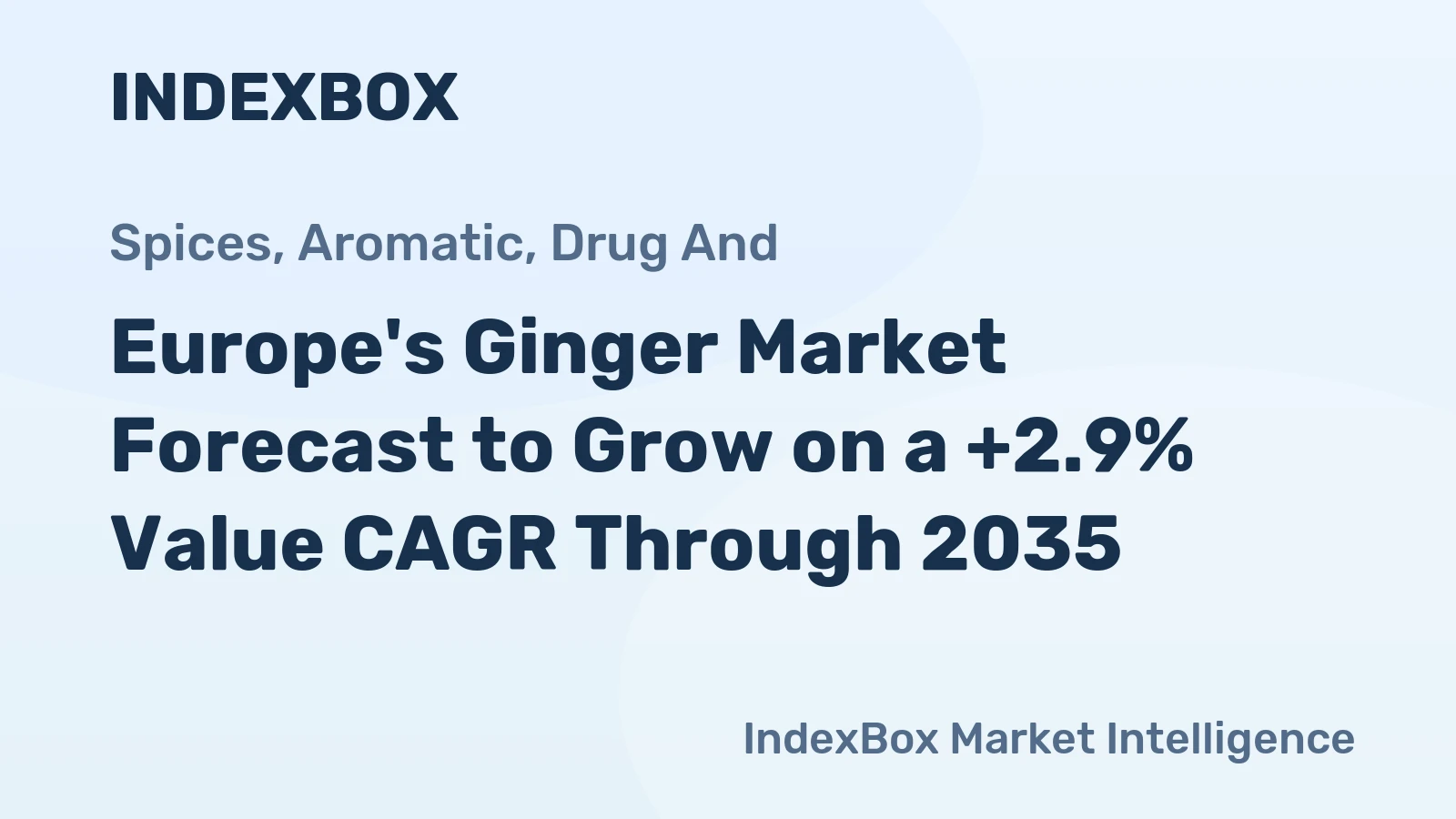 Europe's Ginger Market Forecast to Grow on a +2.9% Value CAGR Through 2035