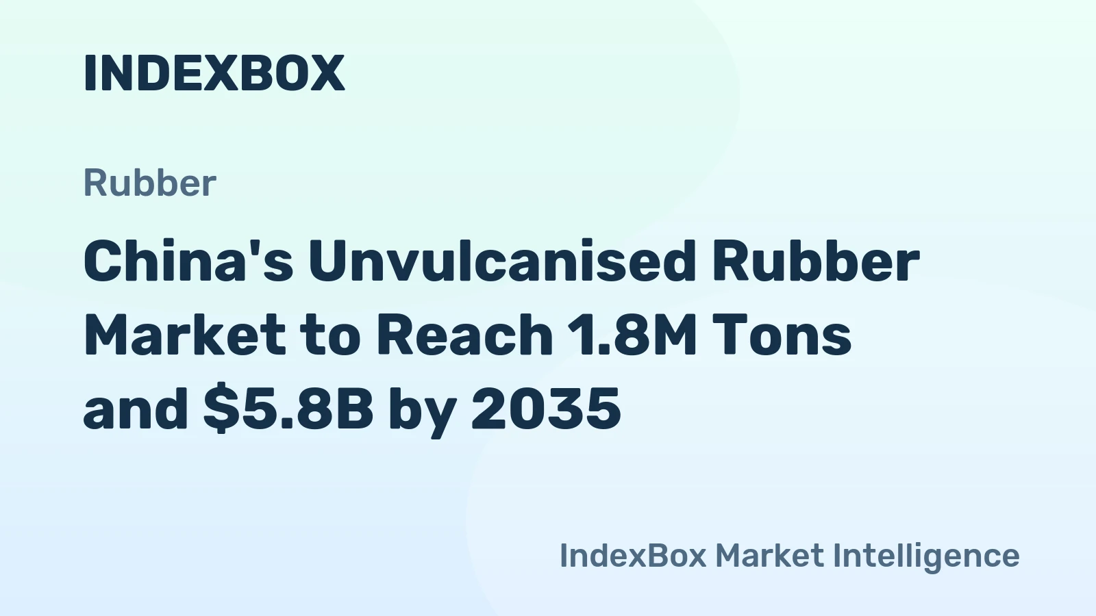 China's Unvulcanised Rubber Market to Reach 1.8M Tons and $5.8B by 2035