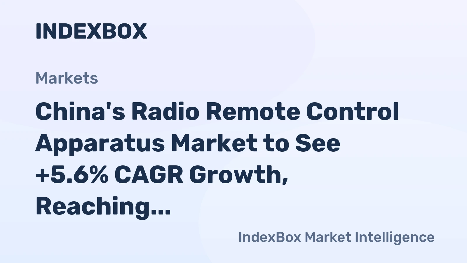 China's Radio Remote Control Apparatus Market to See +5.6% CAGR Growth, Reaching 123M Units by 2035