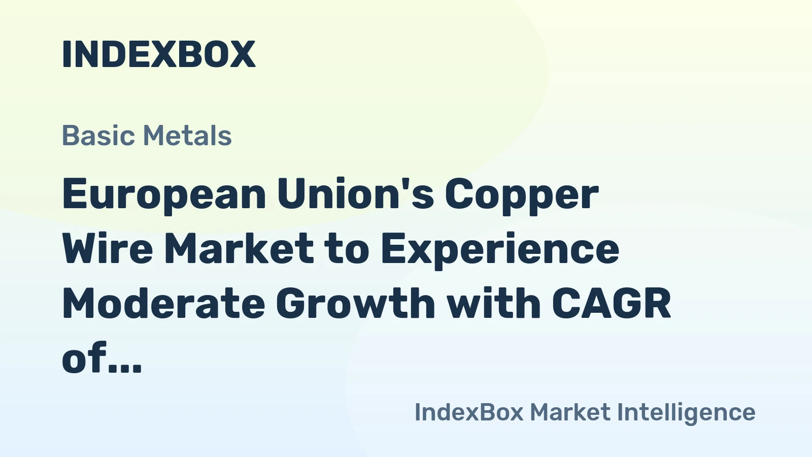 European Union's Copper Wire Market to Experience Moderate Growth with CAGR of +0.6% through 2035