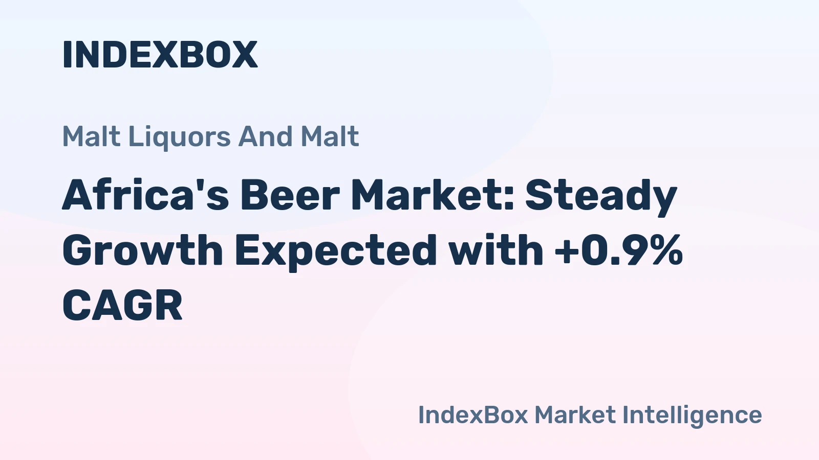Africa's Beer Market: Steady Growth Expected with +0.9% CAGR