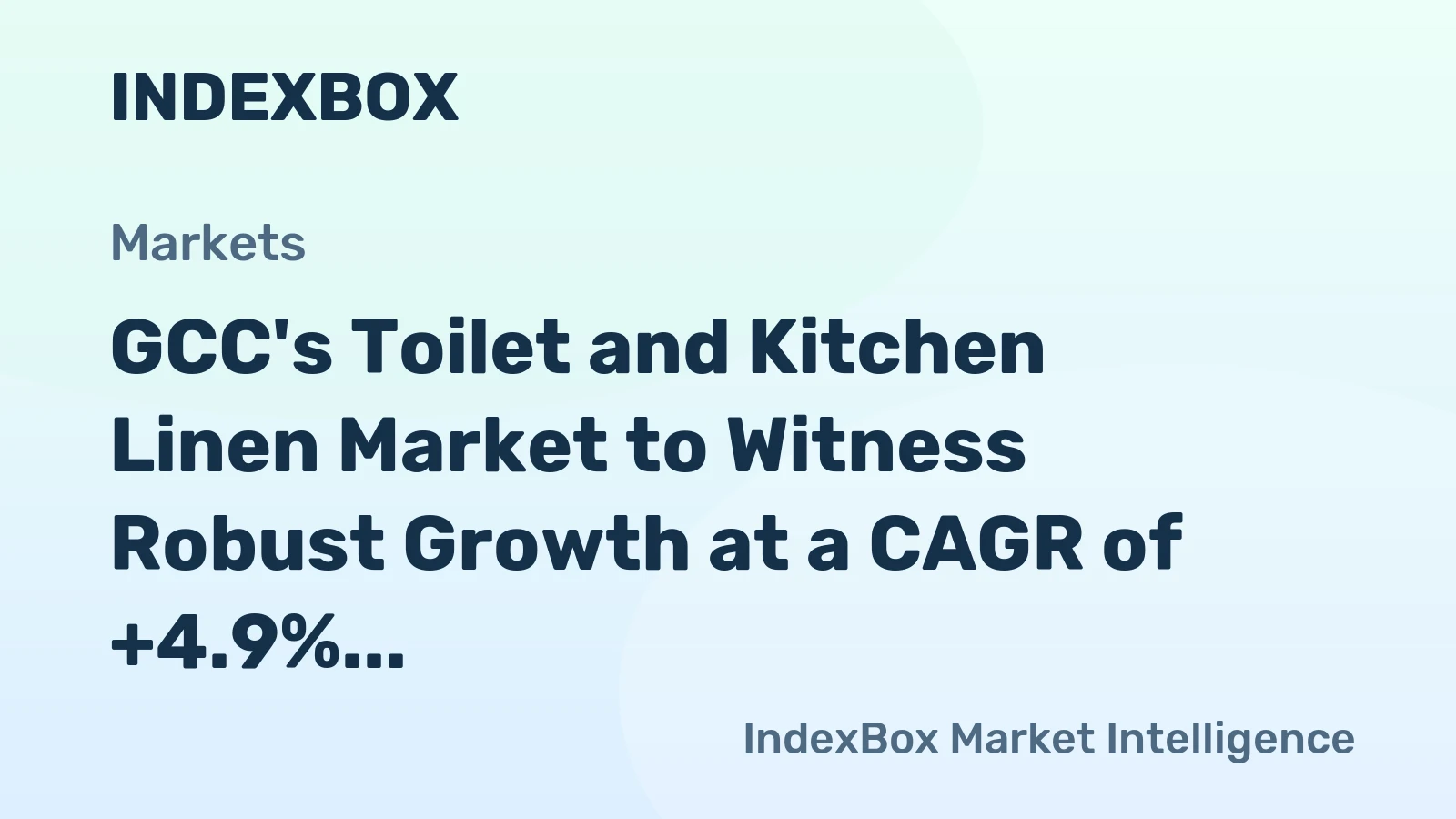 GCC's Toilet and Kitchen Linen Market to Witness Robust Growth at a CAGR of +4.9% through 2035