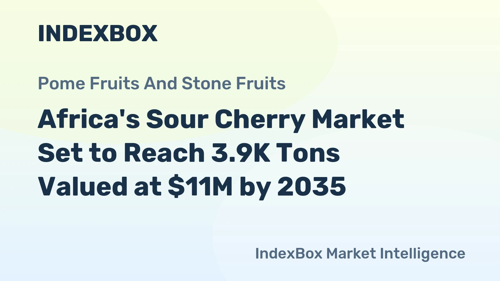 Africa's Sour Cherry Market Set to Reach 3.9K Tons Valued at $11M by 2035